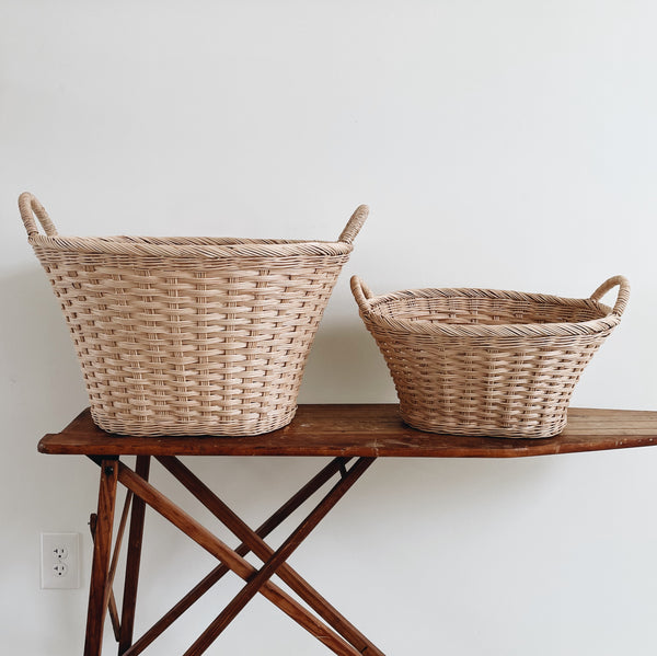 Natural Woven Reed Laundry Basket – Homesong Market