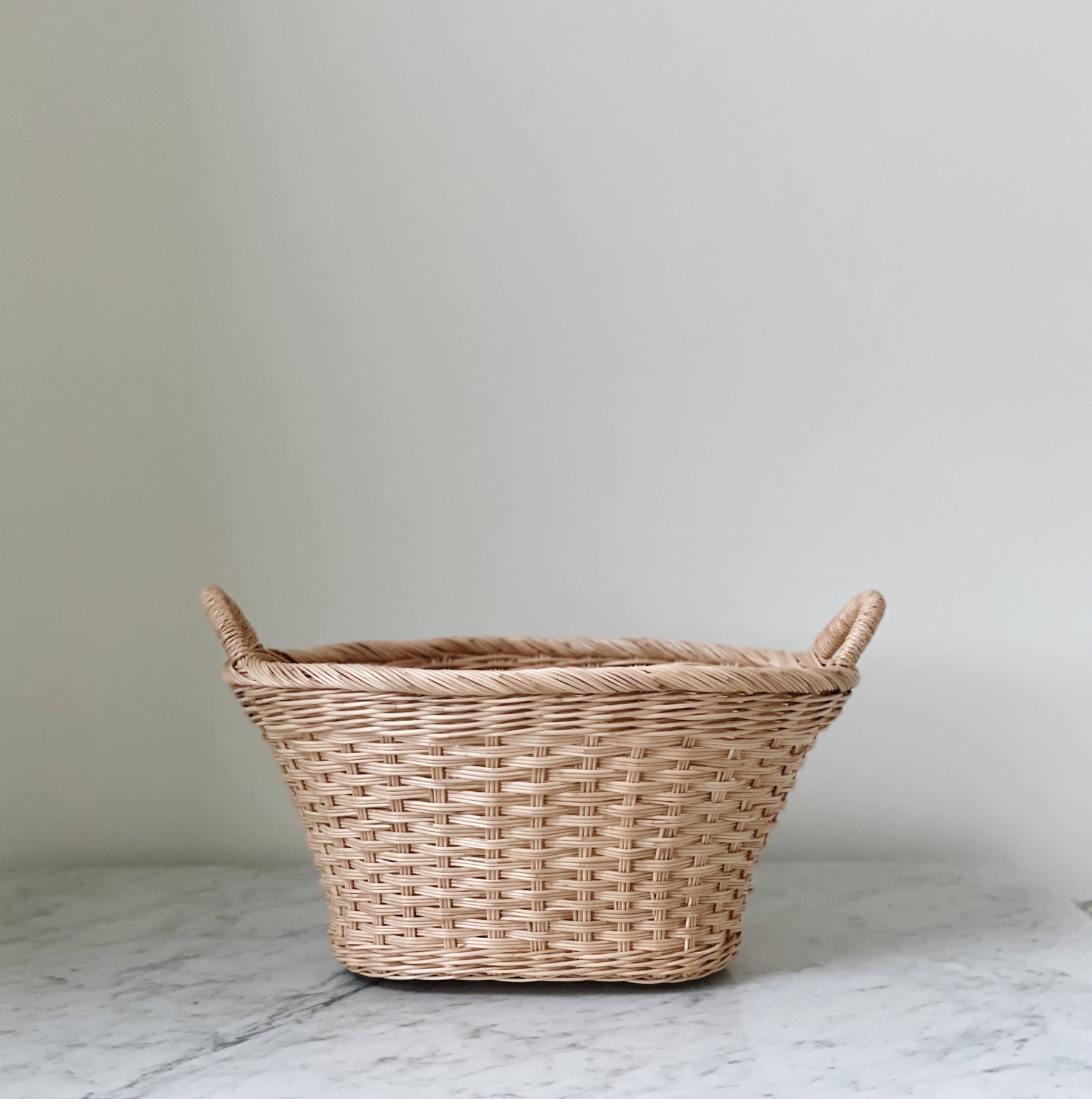 Natural Woven Reed Laundry Basket – Homesong Market