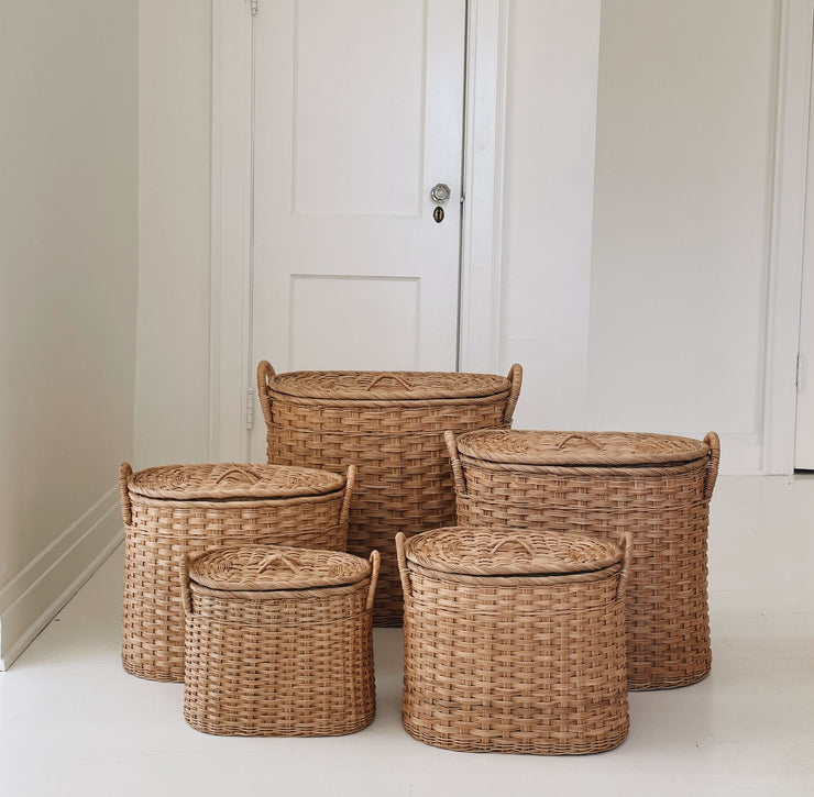 Oval Lidded Woven Baskets – Homesong Market