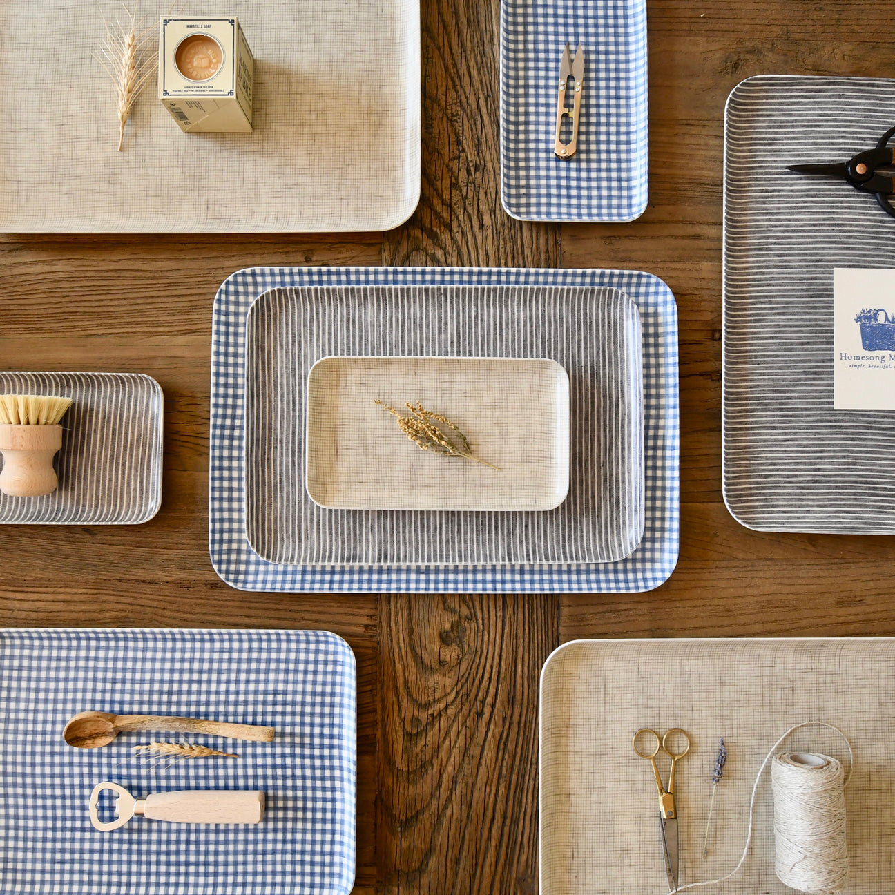 Linen Coated Trays – Homesong Market